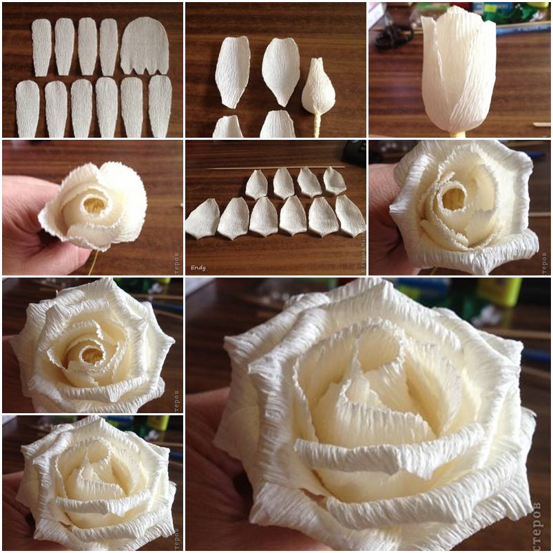 How To Make Easy Corrugated Paper Rose Step By Step DIY Tutorial Instructions How To Instructions