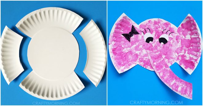 Paper Plate Elephant Craft For Kids How To Instructions