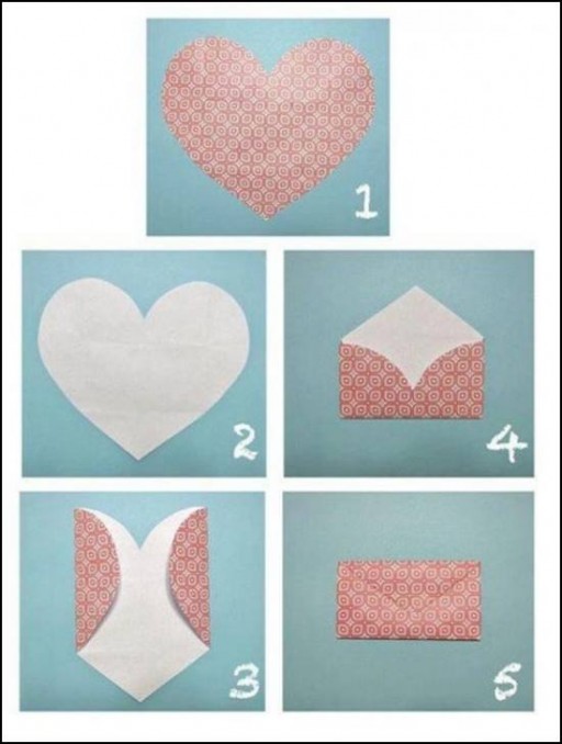How To Fold Lovely Heart Envelope Step By Step DIY Tutorial Instructions How To Instructions